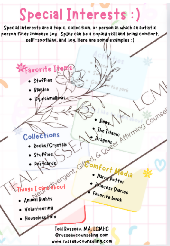 Special Interests Activity for Kids