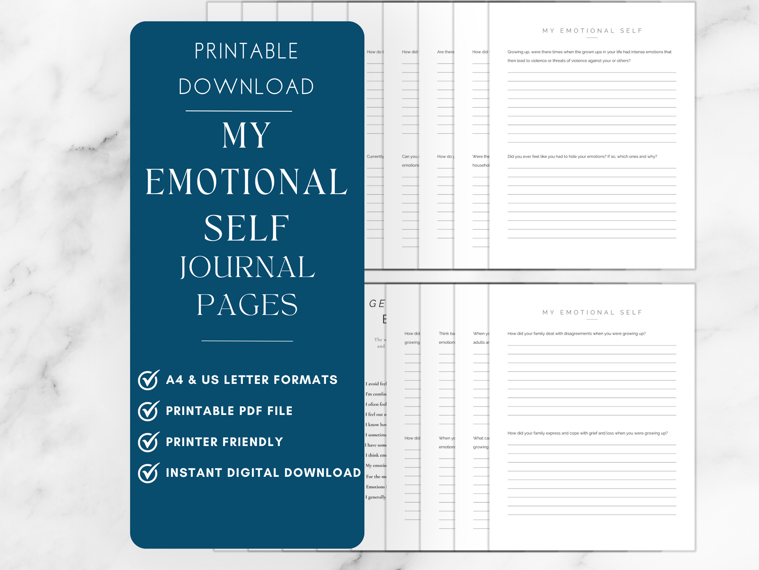 Emotional Awareness Journal Pages