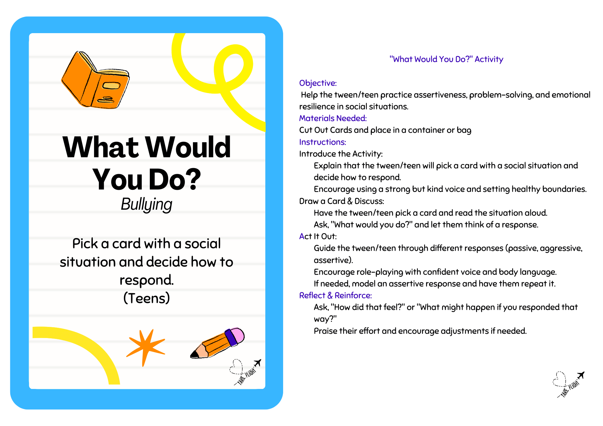 What Would You Do? Scenarios for Teens: Bullying Awareness & Conflict