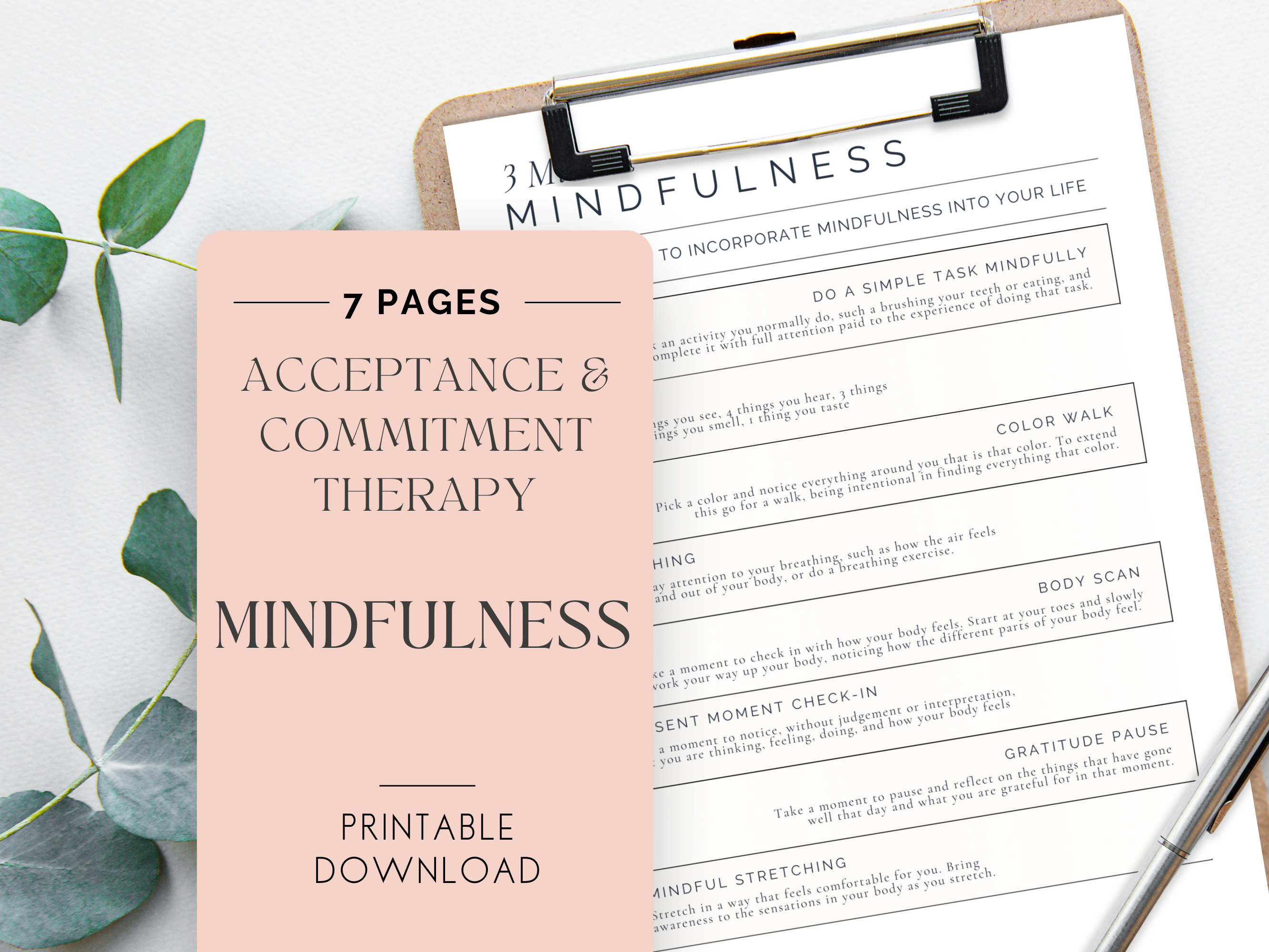 ACT Mindfulness Handouts