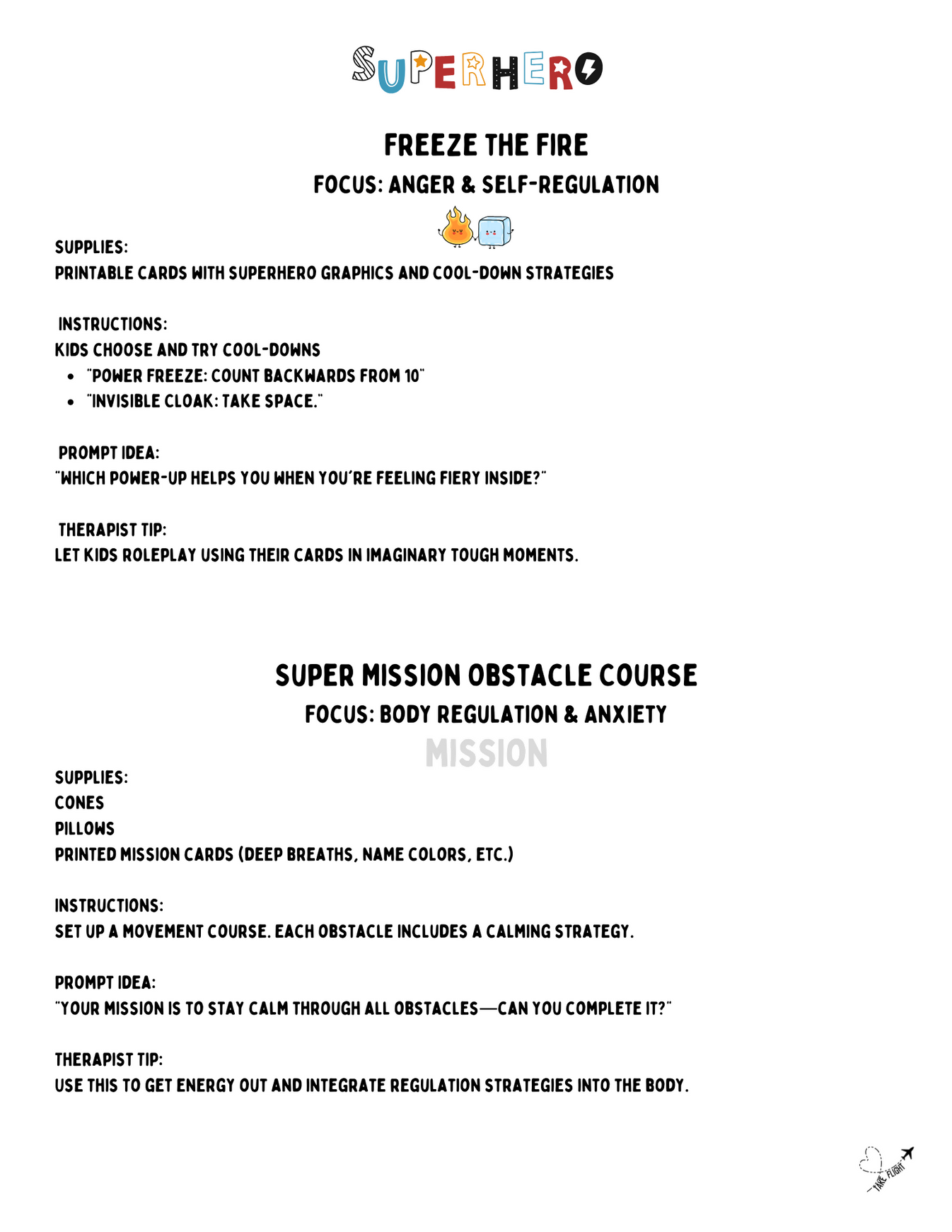 Superhero Therapy Activity Bundle for Kids | Emotional Regulation, Sel