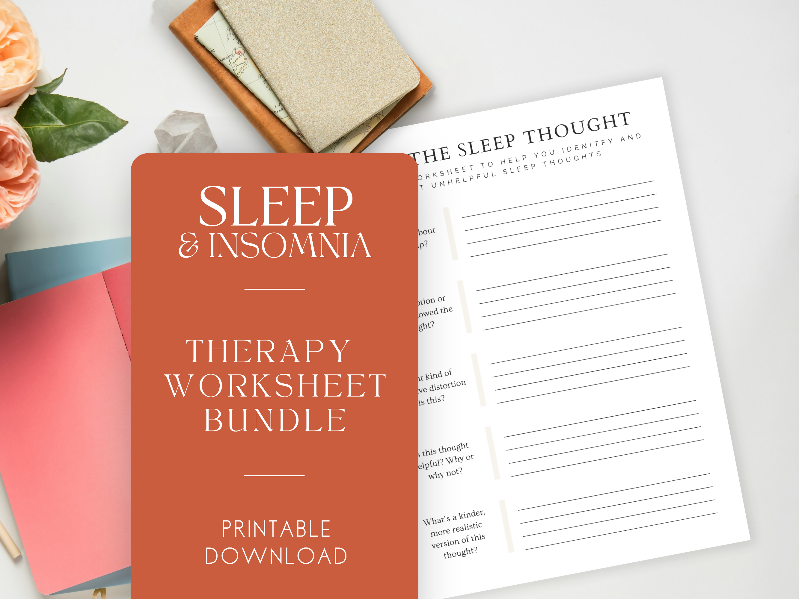 Sleep & Insomnia Worksheet Bundle
