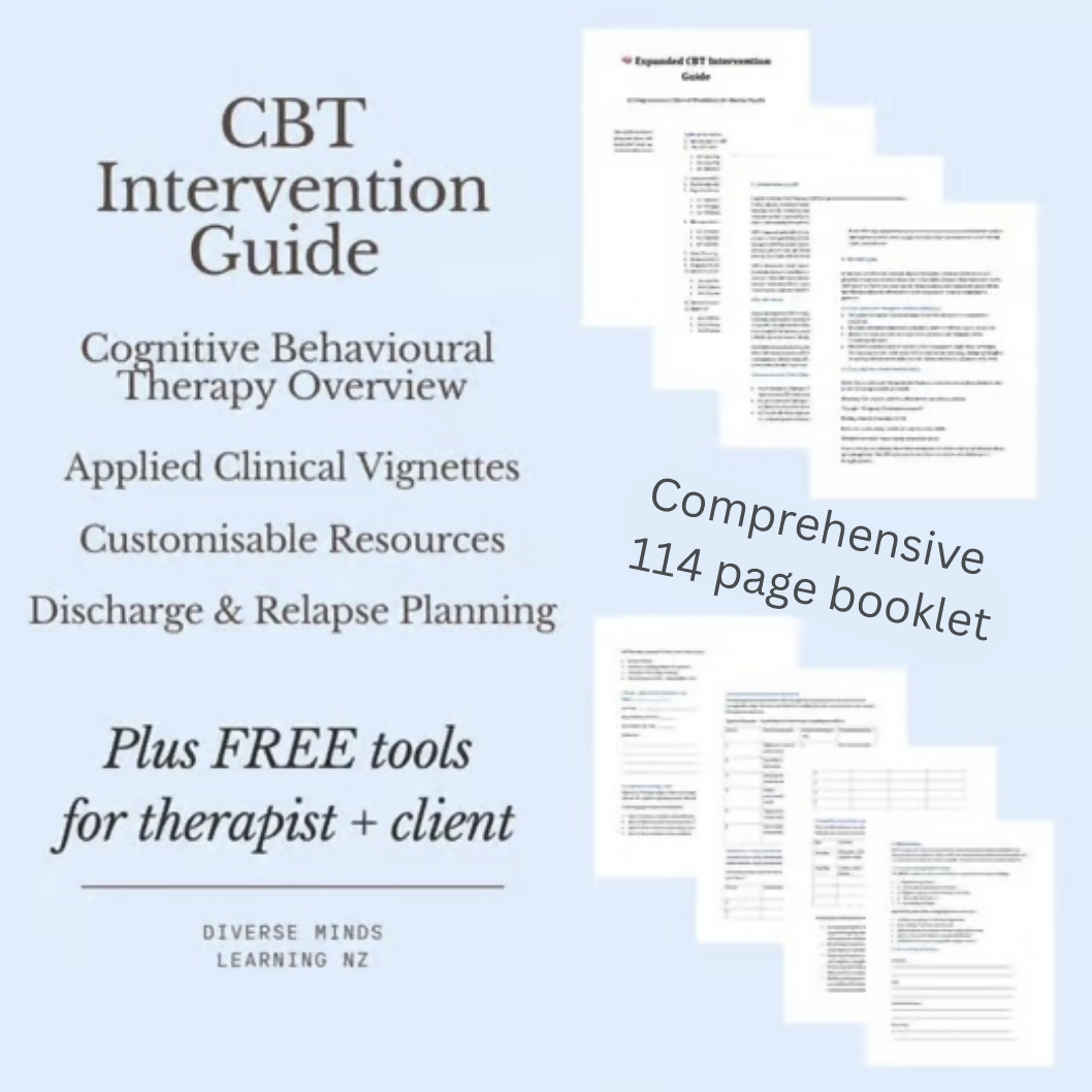 Easy Print, Comprehensive How to Therapy Guide - Planning a CBT Interv