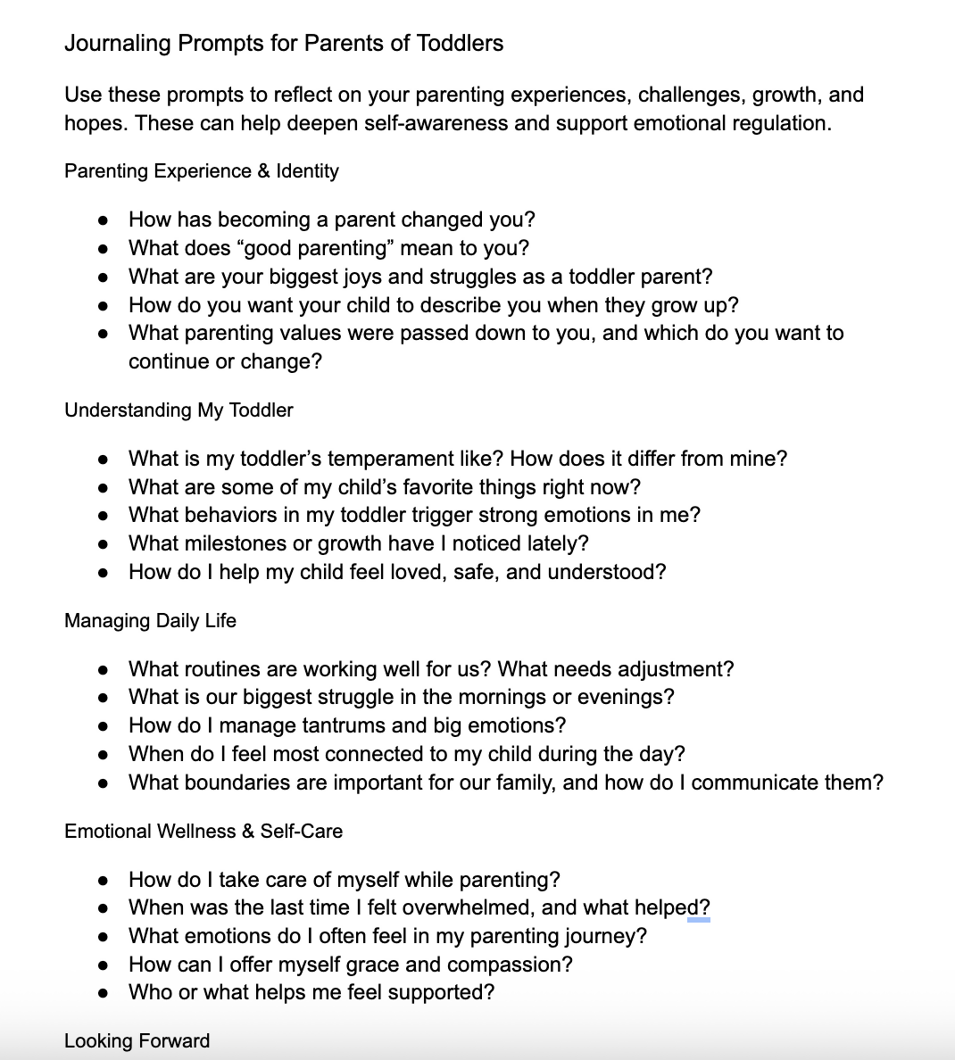 Toddler Parenting Workbook PDF | Printable Gentle Parenting Guide | Ta