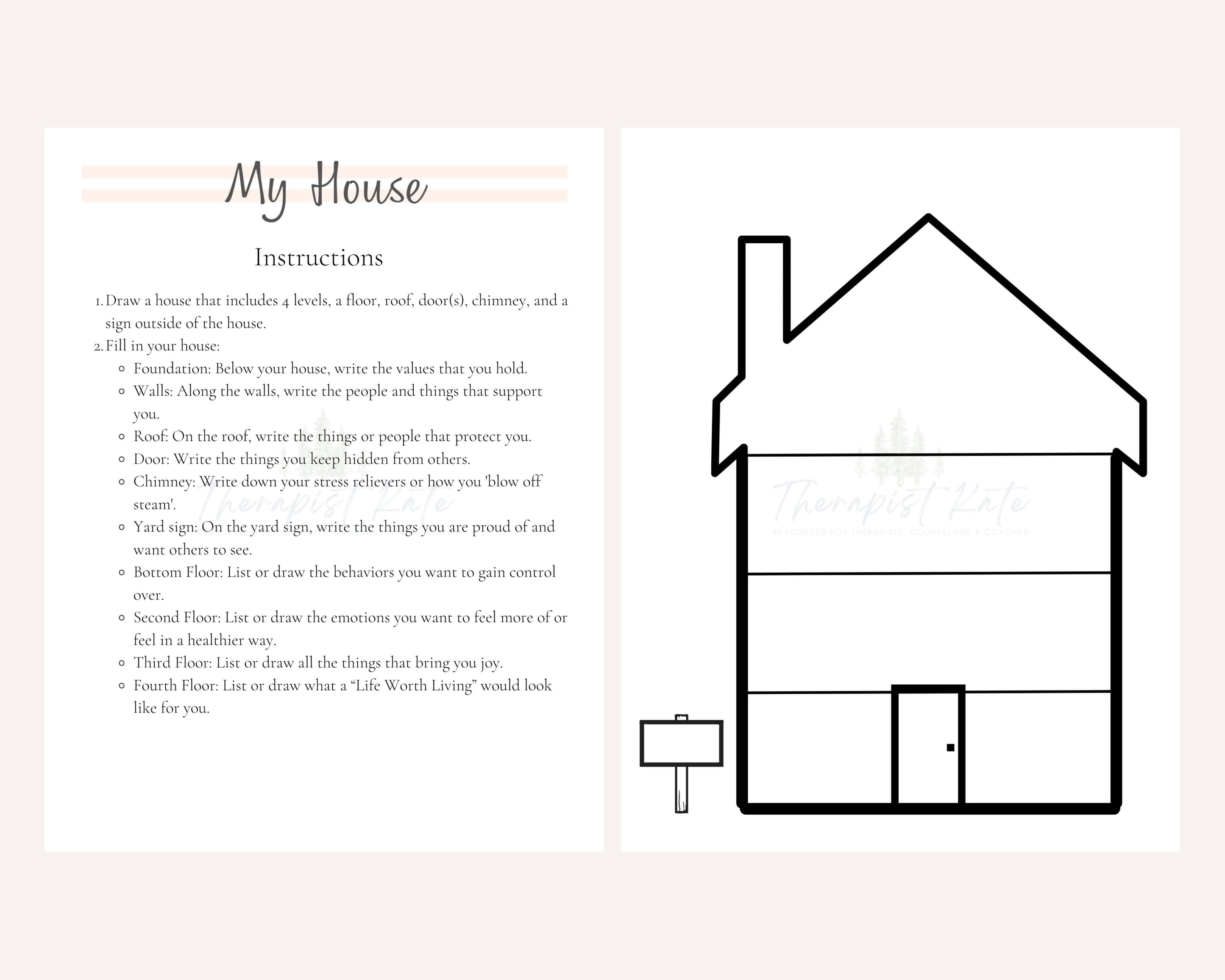 DBT House Worksheet | Download & Enhance Your DBT Practice