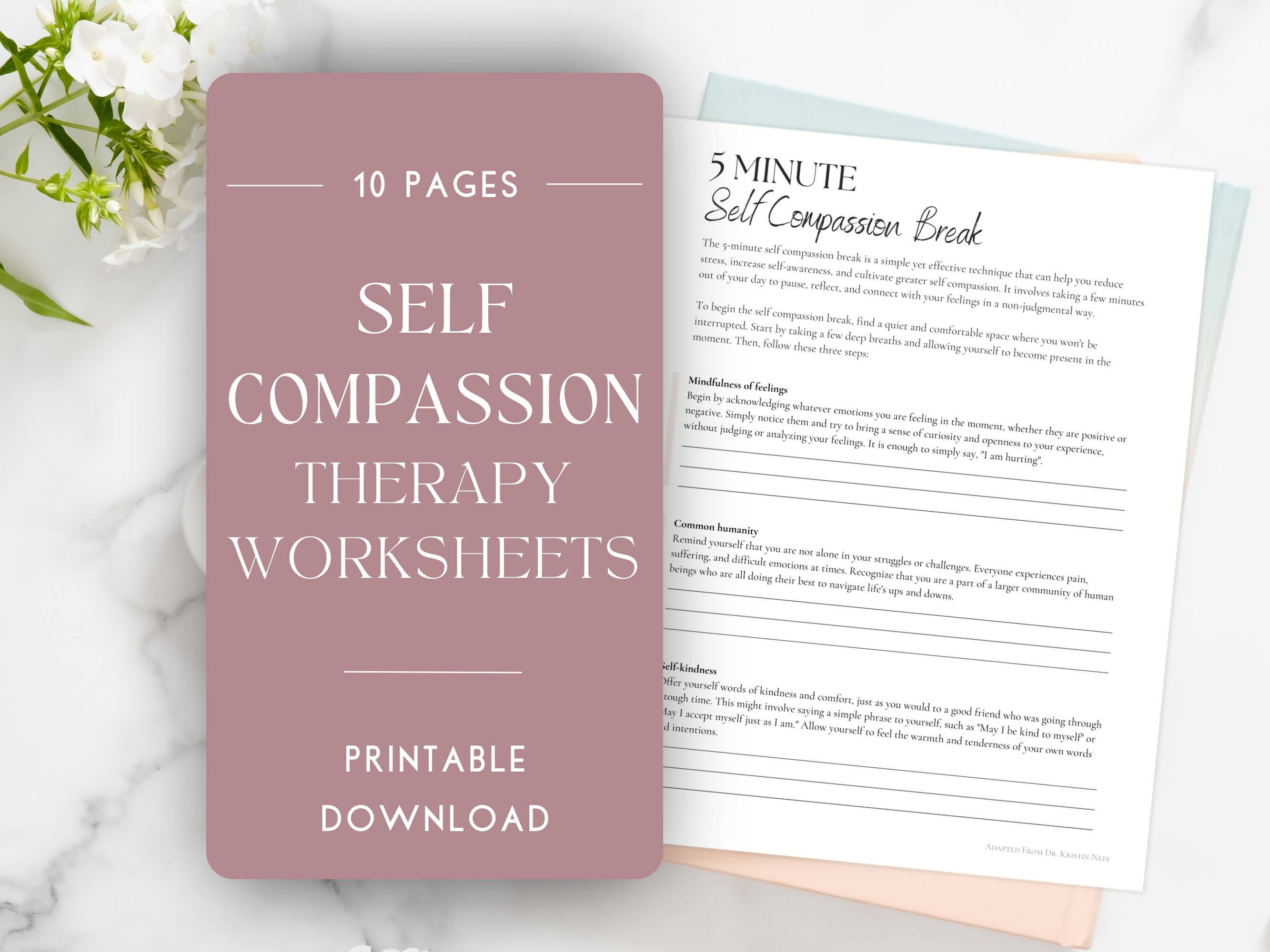 Self Compassion Worksheets