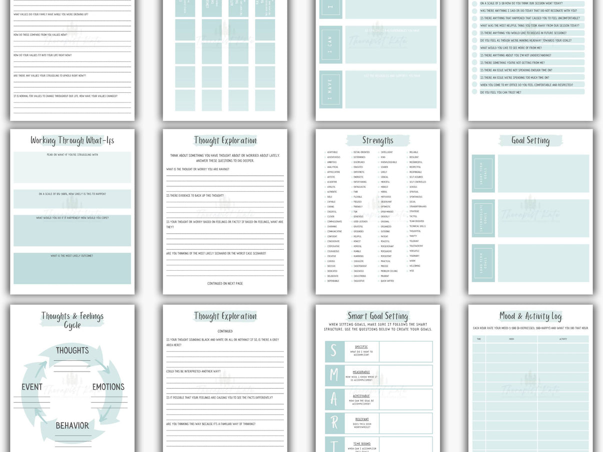 CBT Bundle - Cognitive Behavioral Therapy handouts