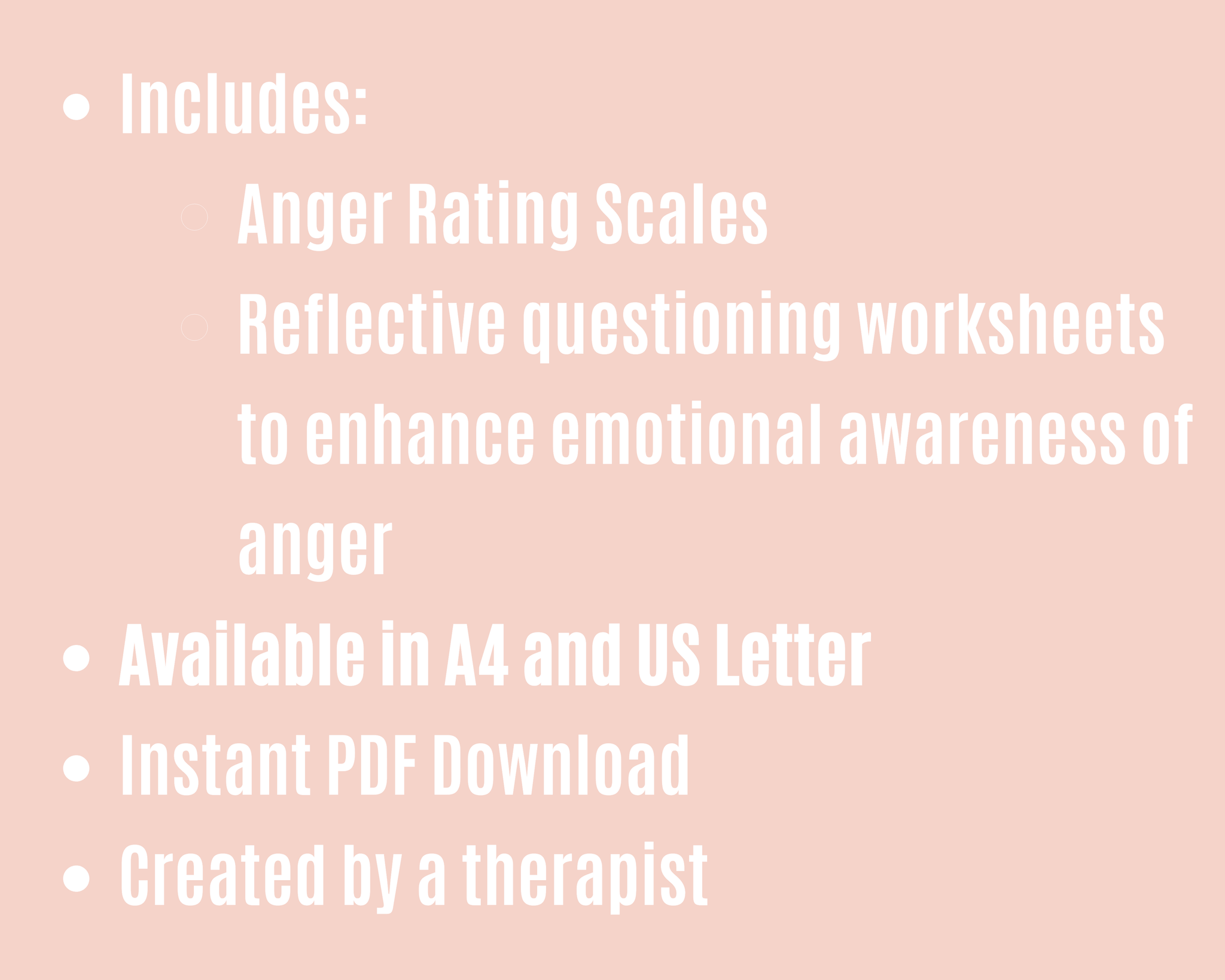 Anger Awareness Worksheets for Therapists