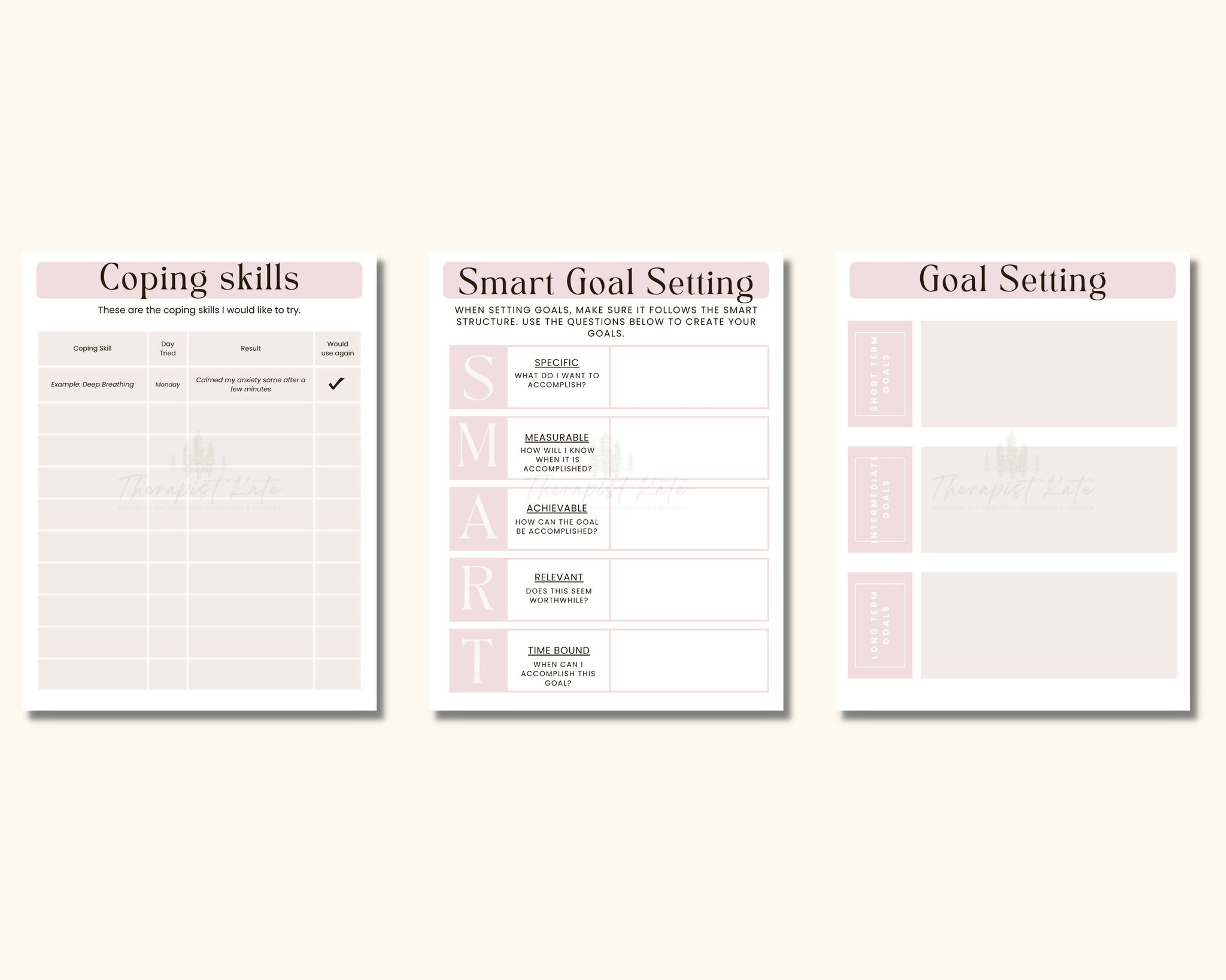 Solution Focused Therapy Worksheets