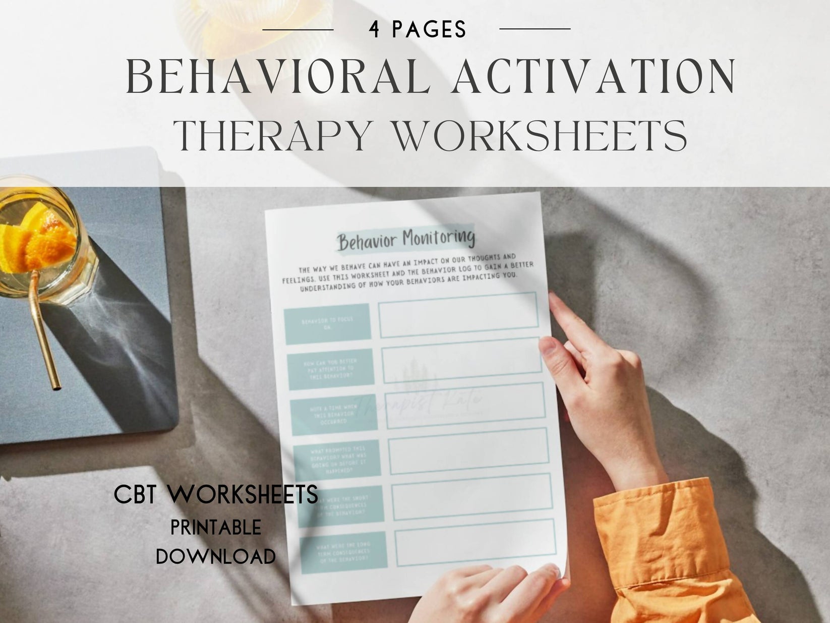 CBT Behavioral Activation Worksheets | Evidence-Based Tools