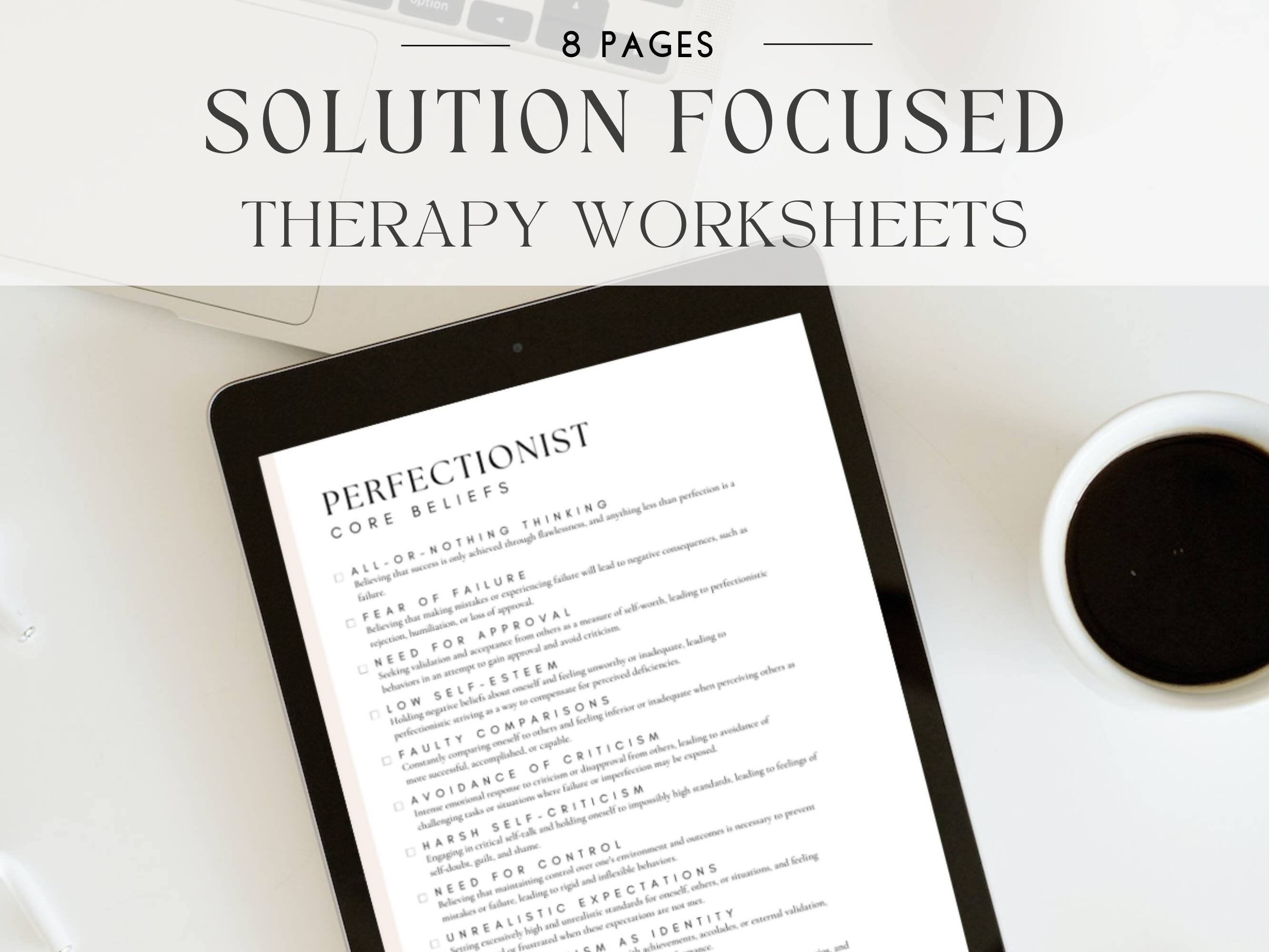 Perfectionism Worksheet Set