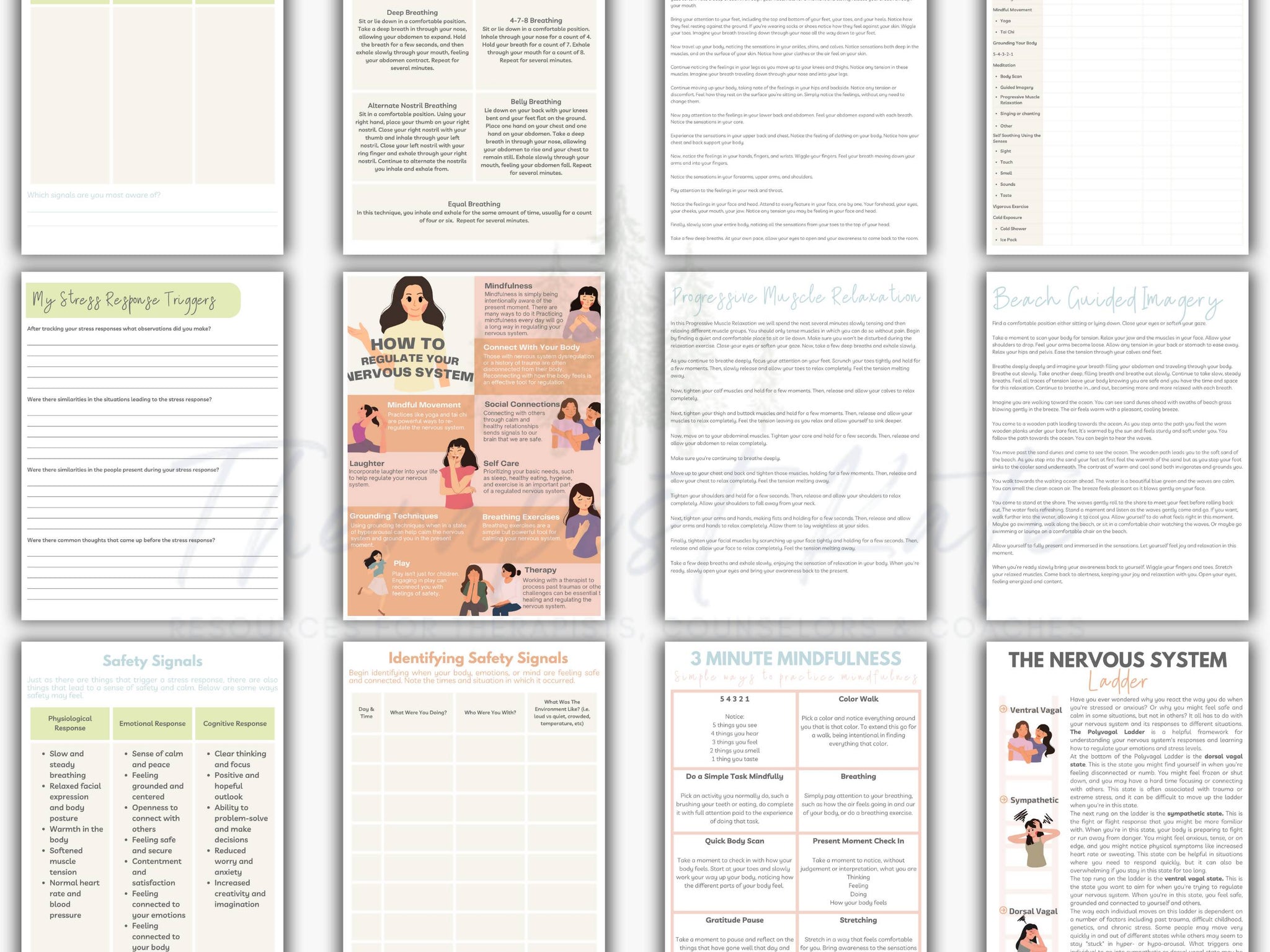 Therapy Worksheets for the Nervous System | 43 Worksheets