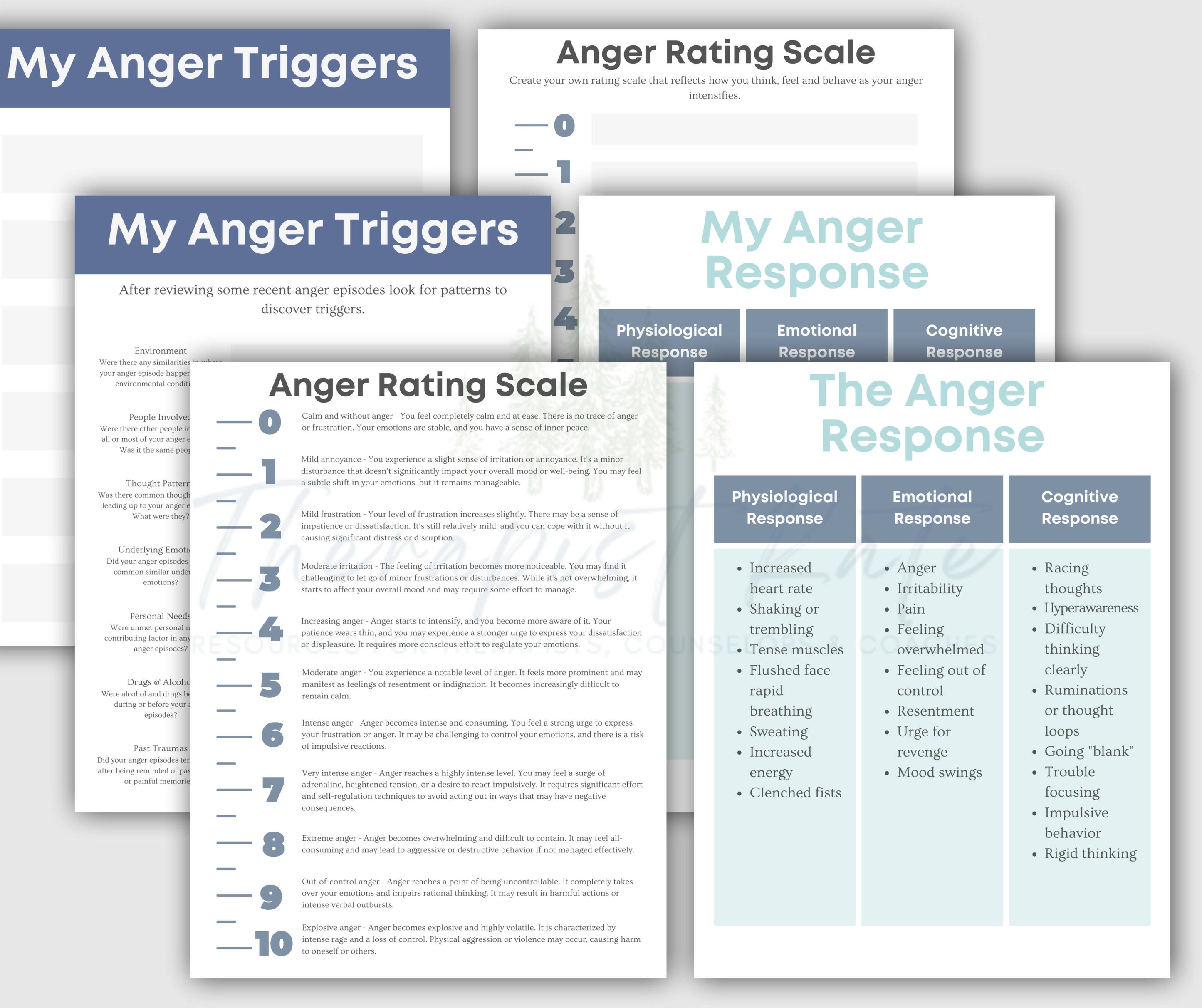 Anger Management Bundle - 75+ Resources for Therapy