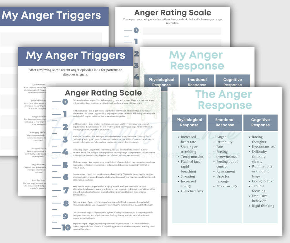 Anger Management Bundle - 75+ Resources for Therapy