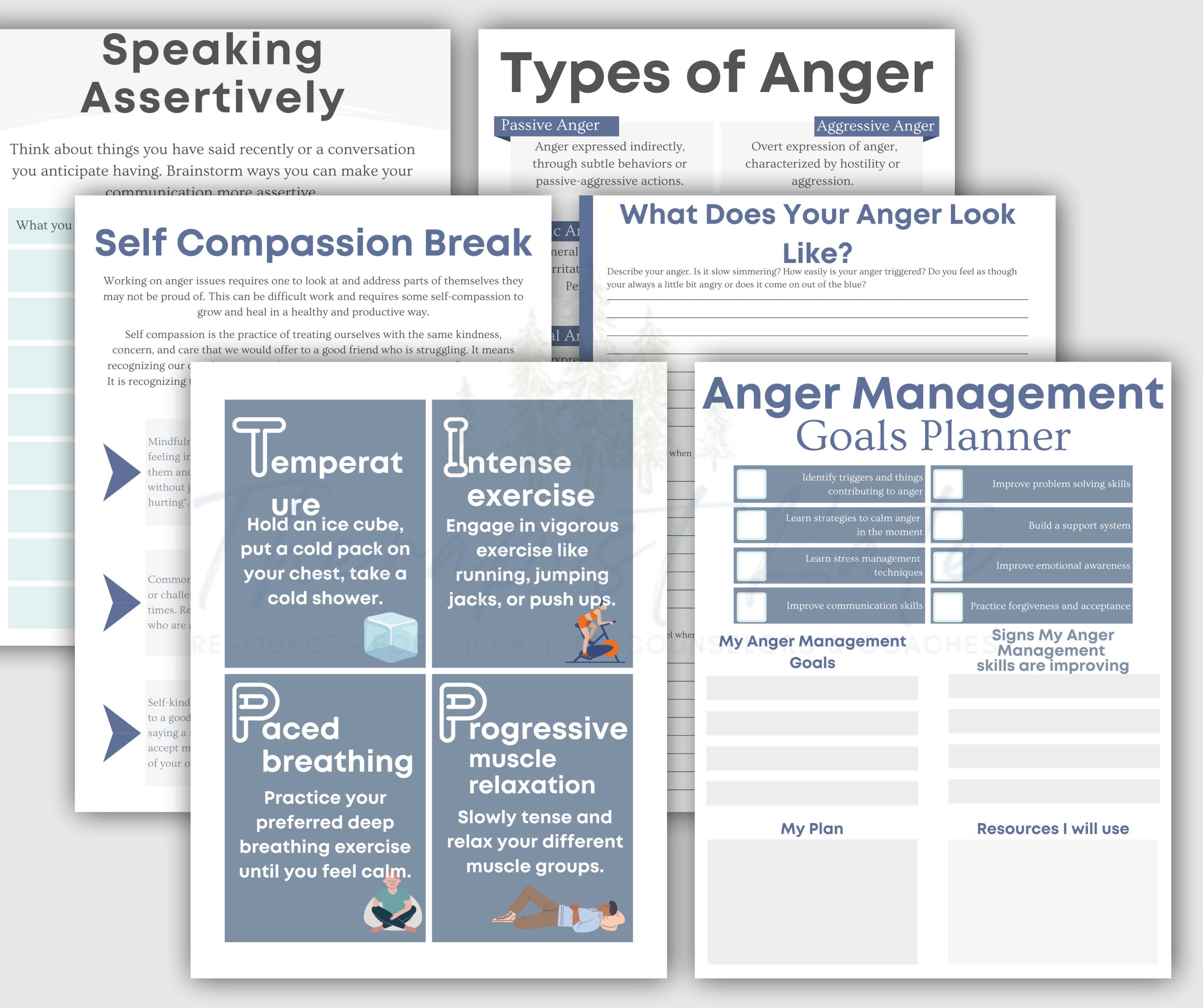 Anger Management Bundle - 75+ Resources for Therapy