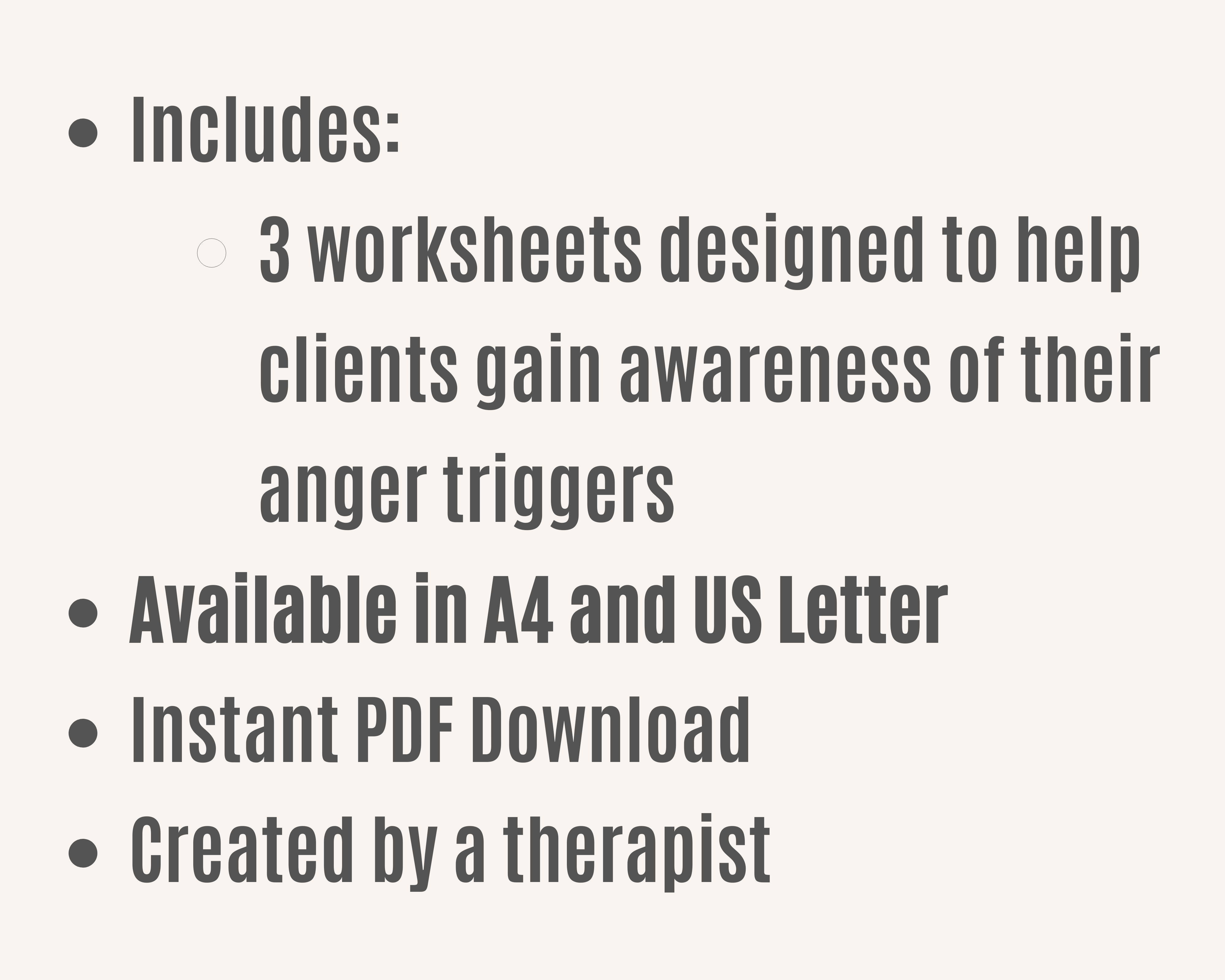 Anger Triggers Worksheets | Identify Sources of Anger & Heal