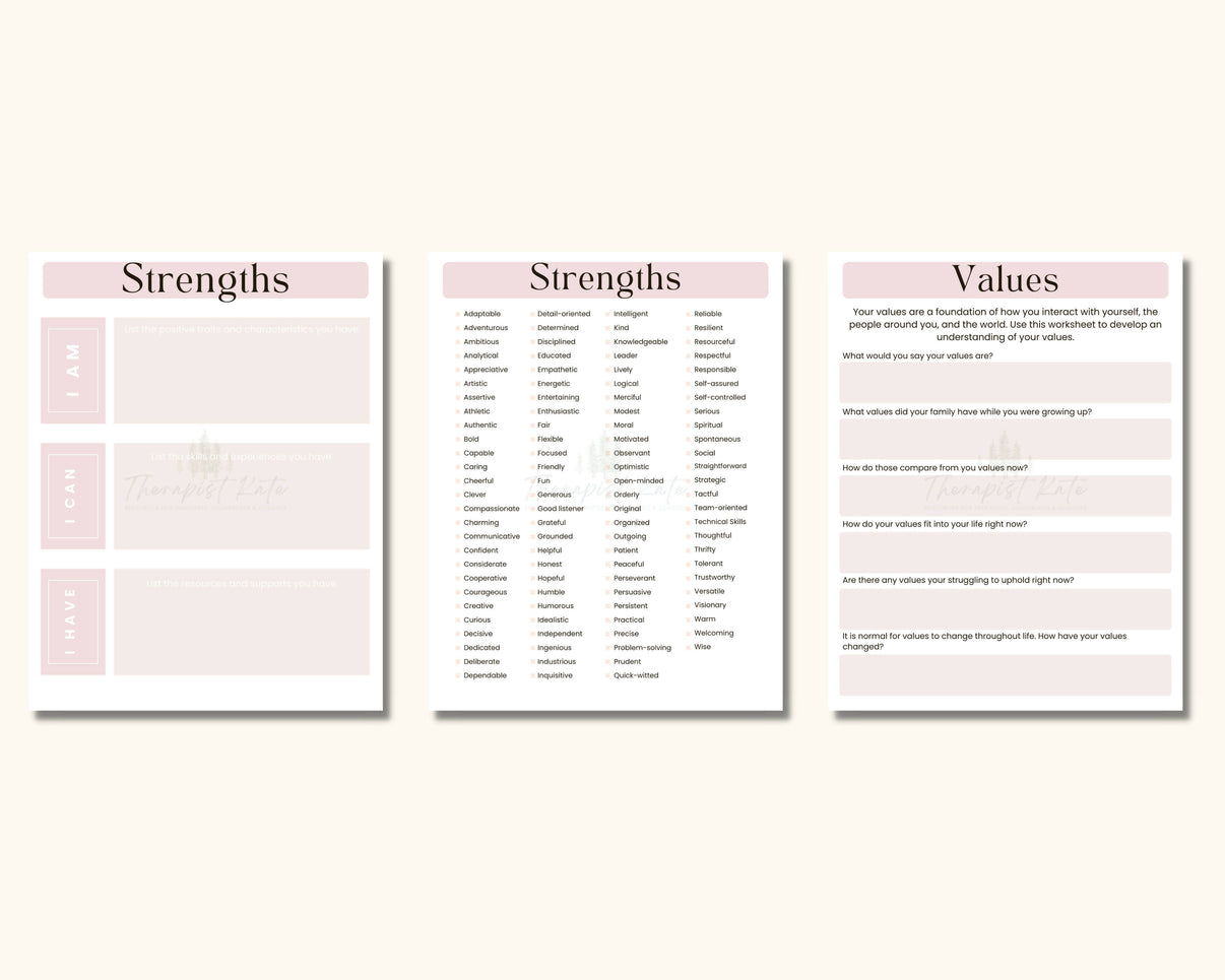 Solution Focused Therapy Worksheets