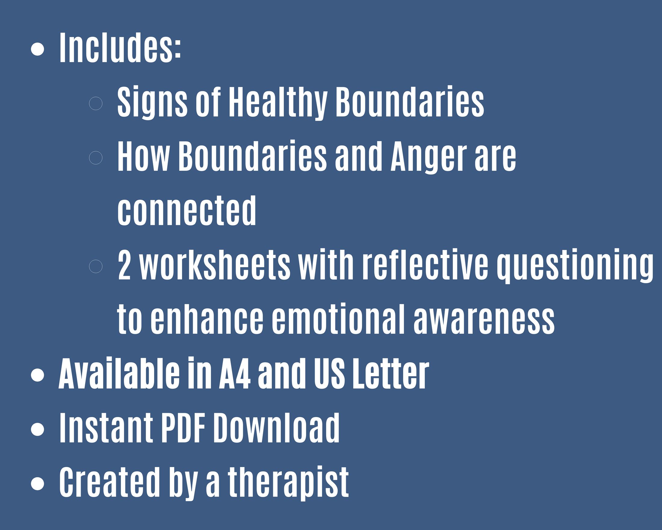 Anger & Boundaries | Professional Toolkit for Therapists