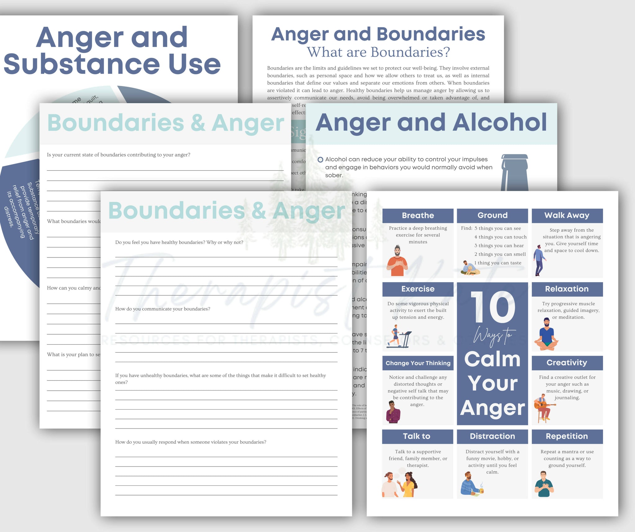 Anger Management Bundle - 75+ Resources for Therapy