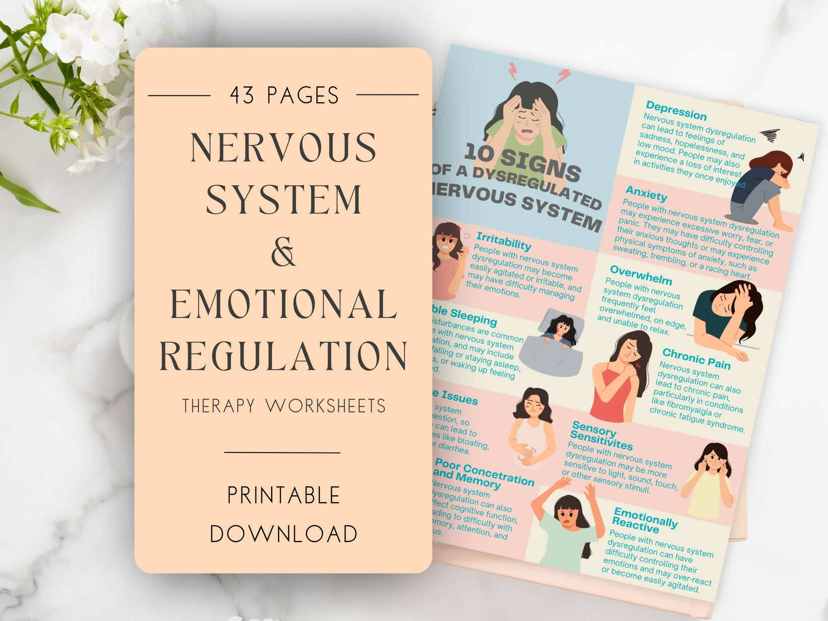 Therapy Worksheets for the Nervous System | 43 Worksheets