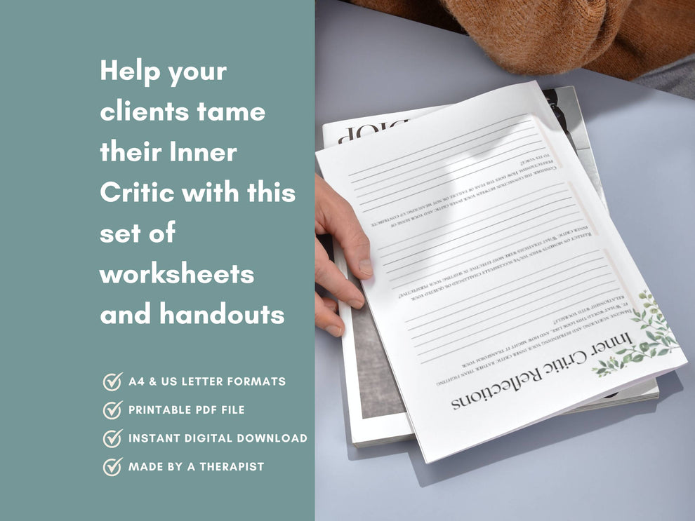 Inner Critic Worksheet Set