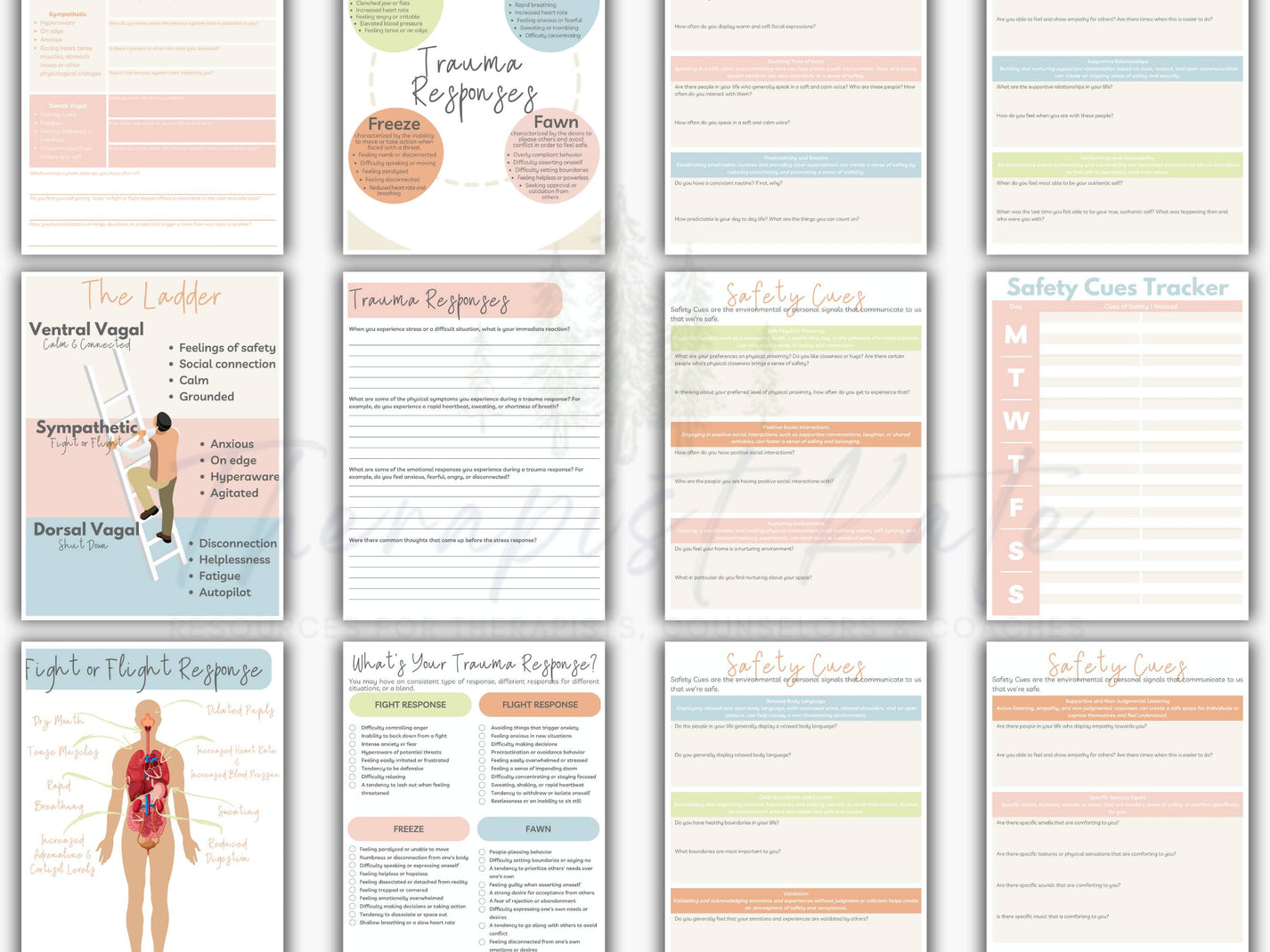 Therapy Worksheets for the Nervous System | 43 Worksheets