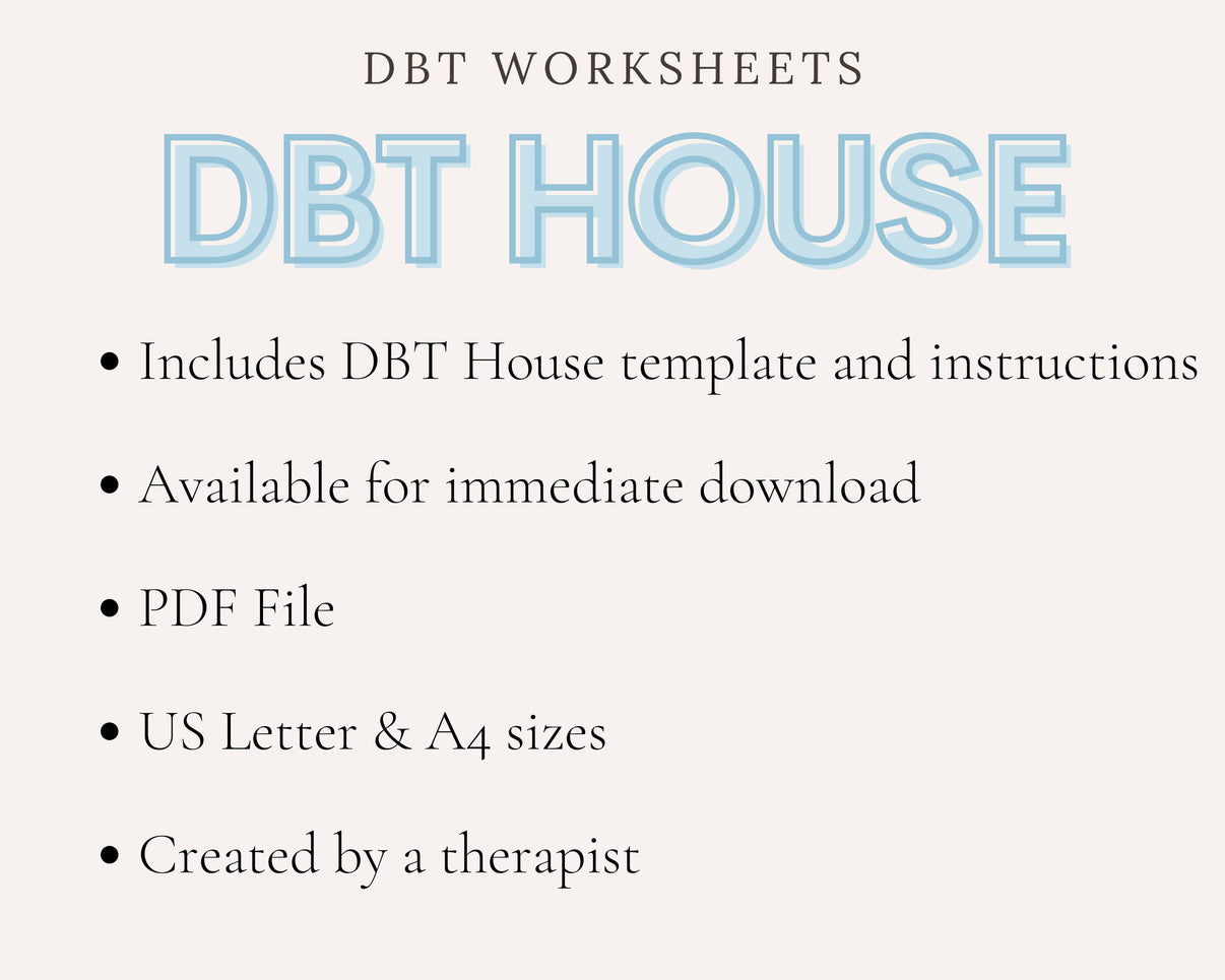 DBT House Worksheet | Download & Enhance Your DBT Practice